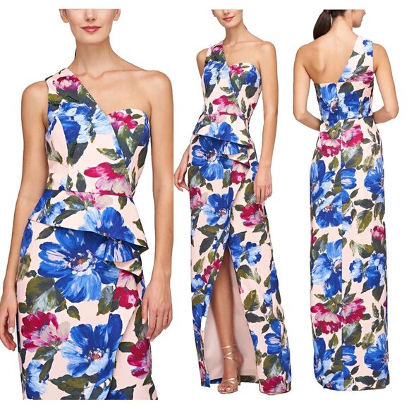 Kate Unger | Dresses | Kate Unger Peoni Floral Laurel One Shoulder ...